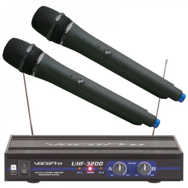 Vocopro UHF-3200 Dual Channel Wireless Microphone